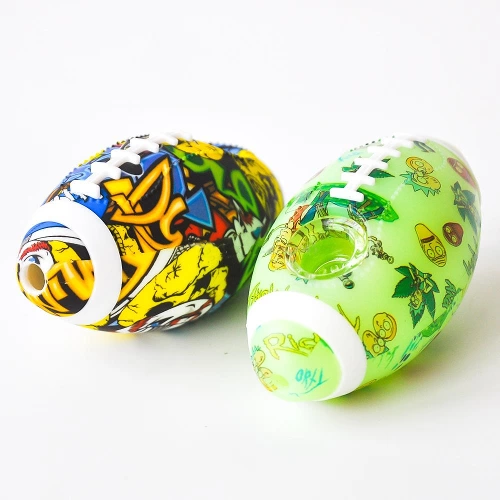 Silicone Football Shape Hand Pipe 4" - ZT61 - Sweet Southern Trading